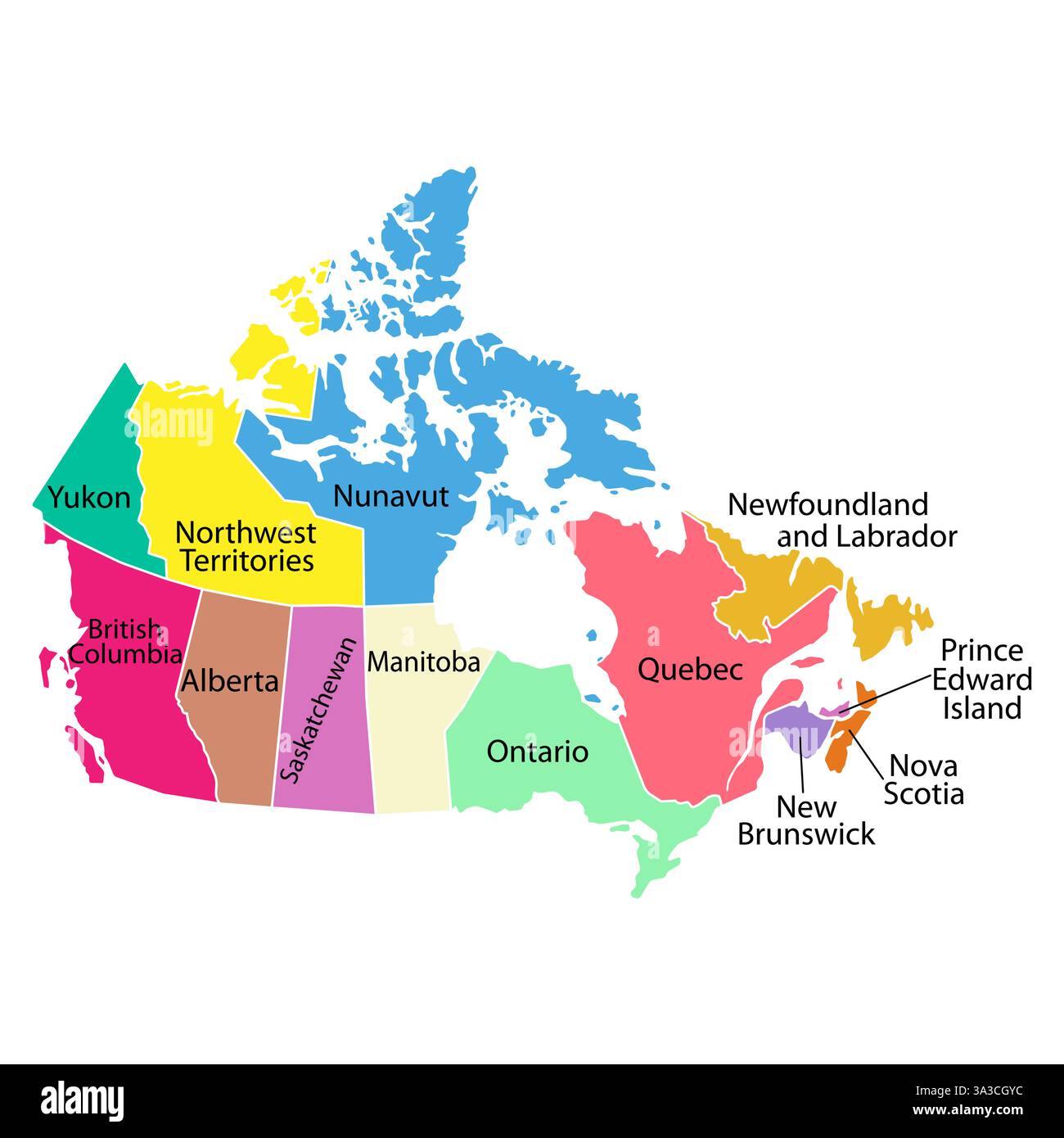 Canada map symbol shape, travel web flat concept icon vector ...