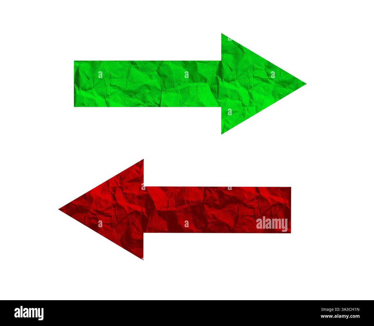 Arrow symbols pointing right and left, indicating choices and directions. Red and green signs ...