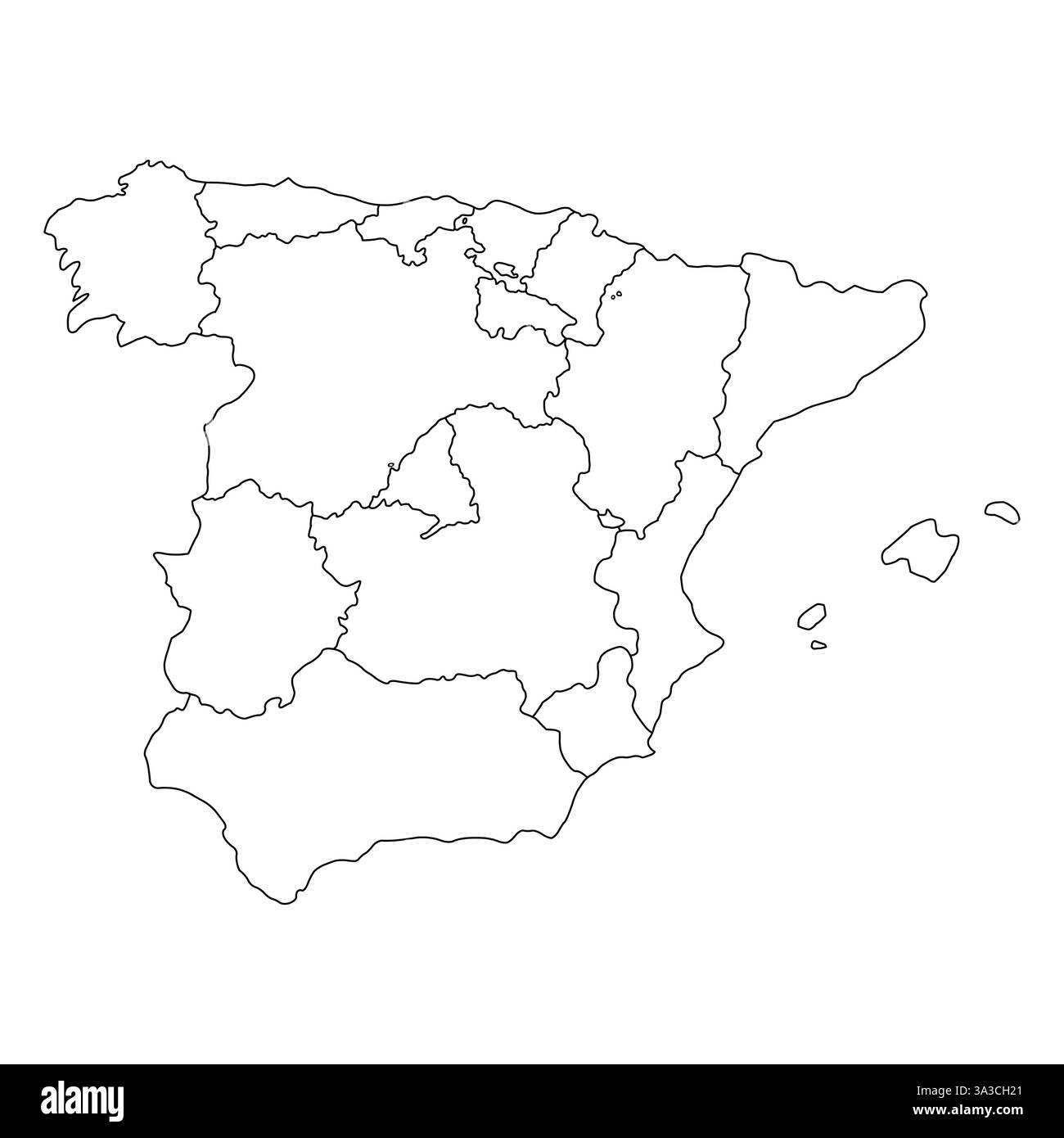 Spain map symbol shape, travel web flat concept icon vector ...