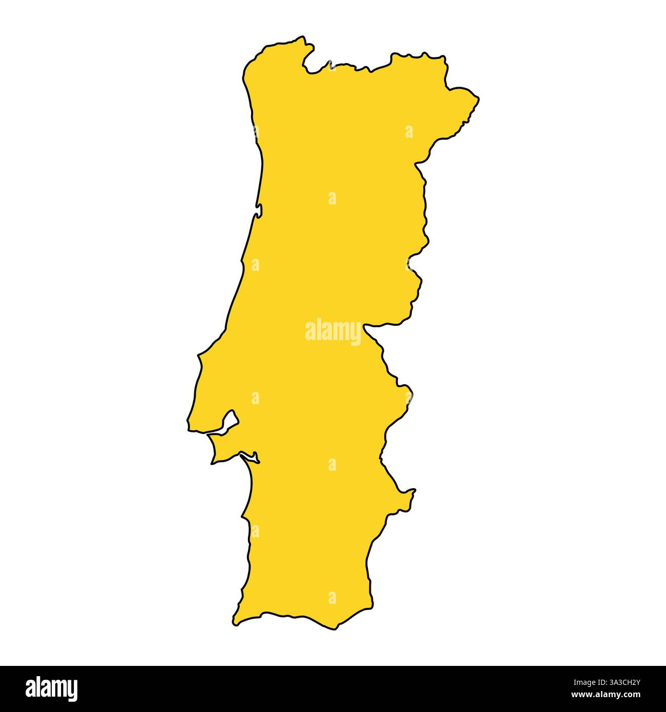 Portugal map symbol shape, travel web flat concept icon vector ...