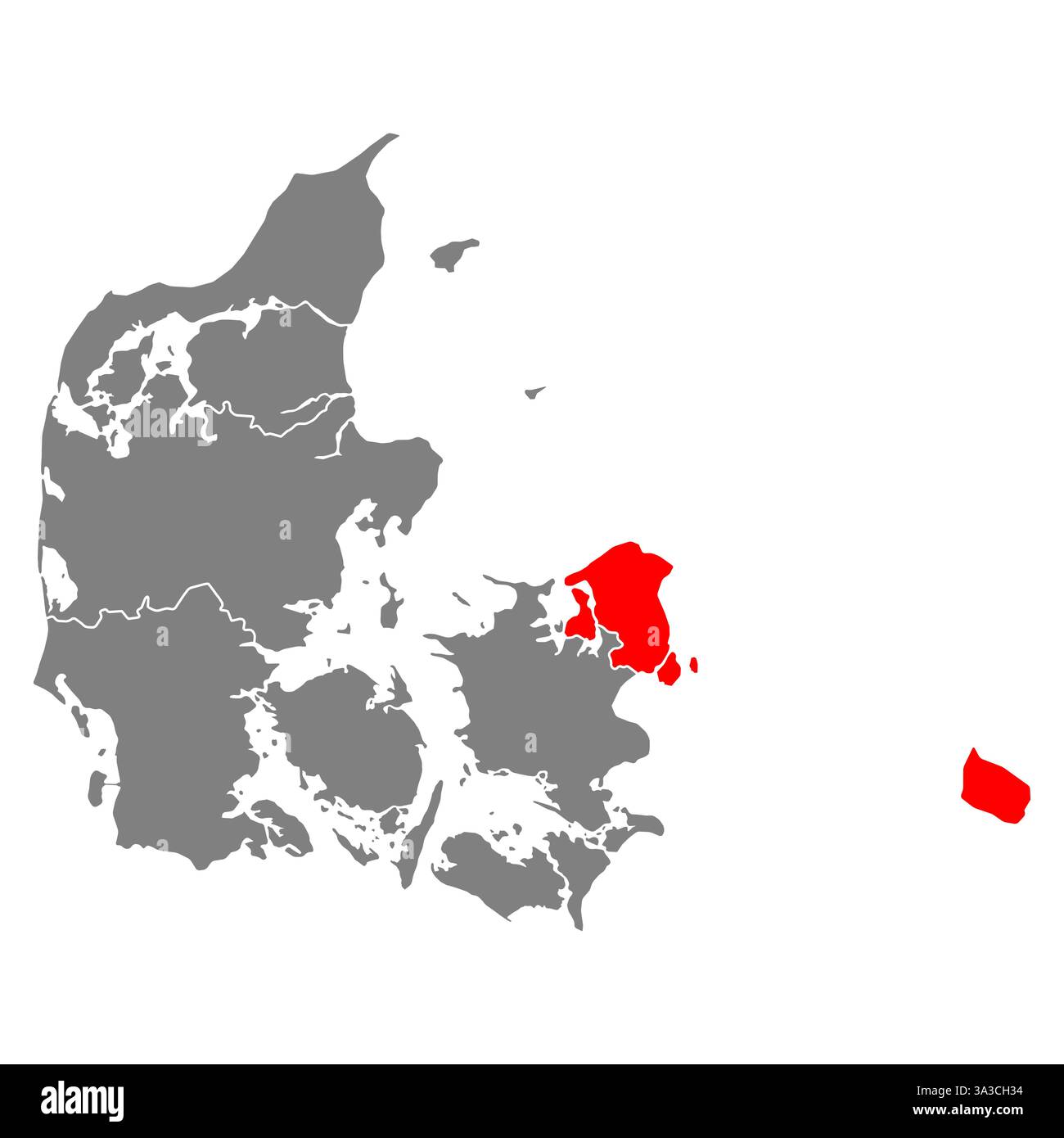 Map of hillerod Cut Out Stock Images & Pictures - Alamy