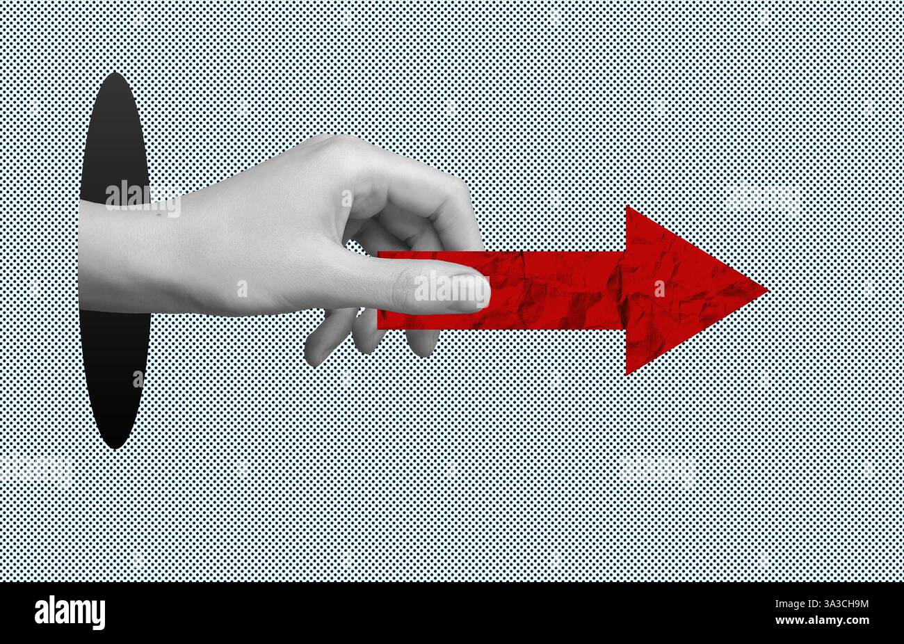 Aim and target concept for business success. Hand holding arrow ...