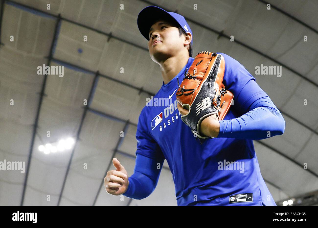 Los Angeles Dodgers two-way player Shohei Ohtani is pictured during a ...