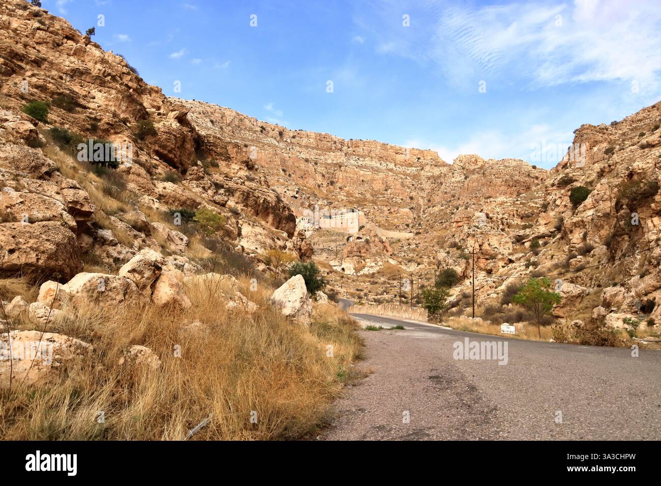 view to the Monastery of Rabban Hormizd in the Christian town of Alqosh ...