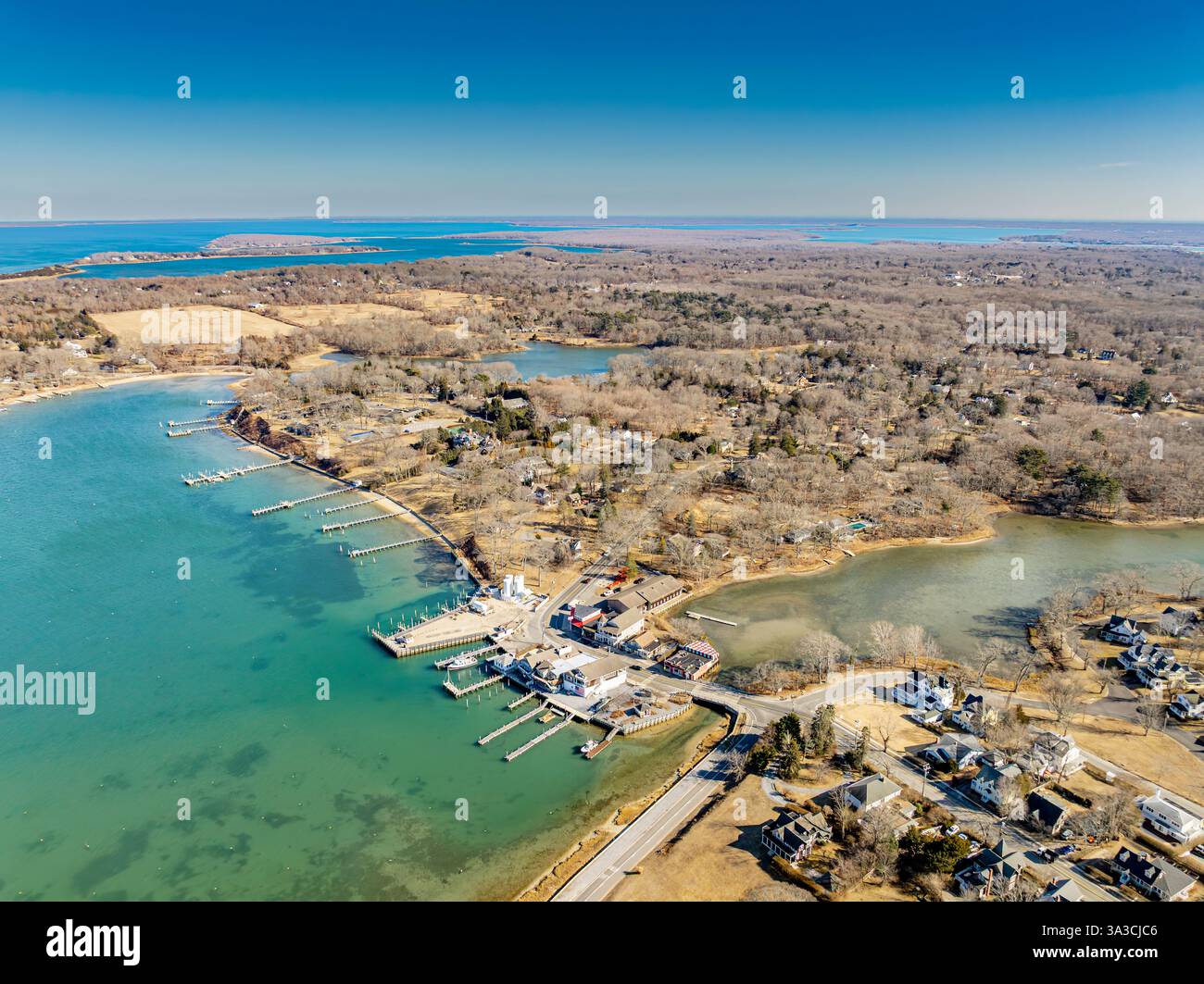 aerial view of shelter island heights and vicinity Stock Photo - Alamy