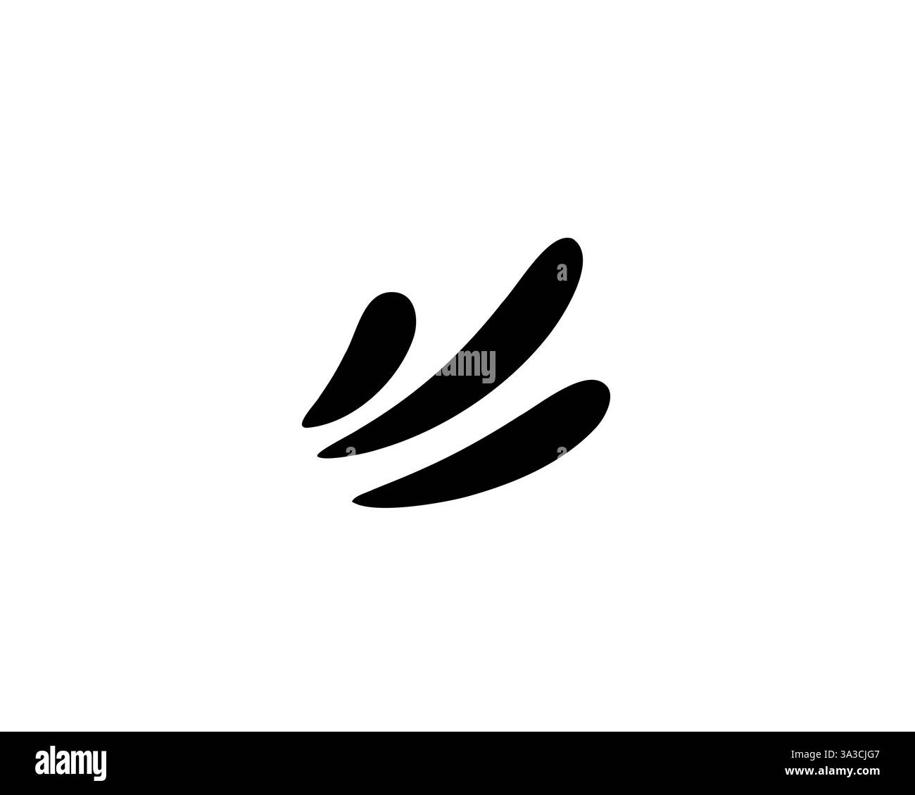 Minimal brush stroke abstract design with simple art aesthetic on a ...