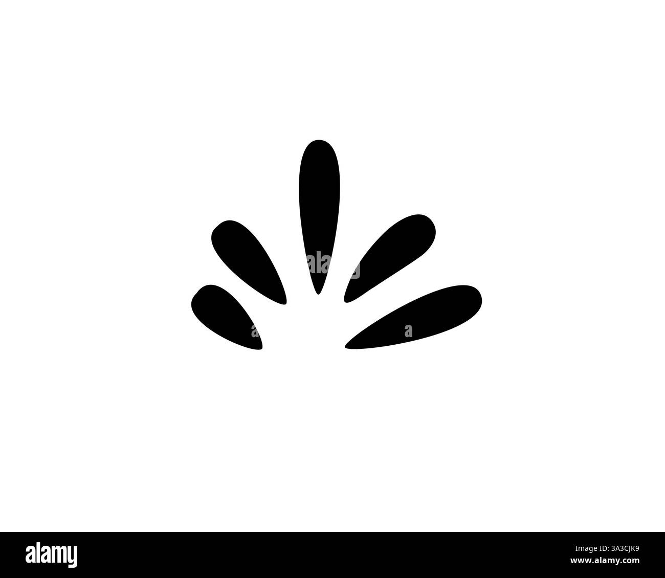 Abstract minimal icon with simple black shapes on plain white ...