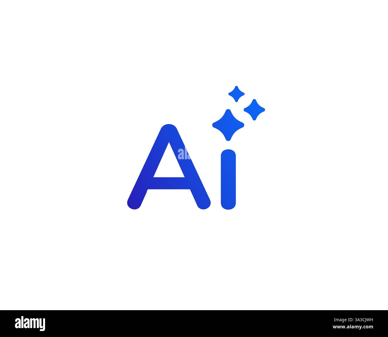 AI symbol with gradient colors, modern design, and online bot focus ...
