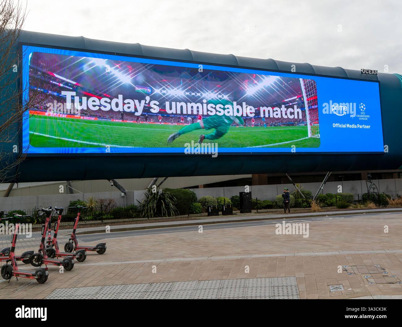 Large electronic advertising hoarding in city centre, Liverpool ...