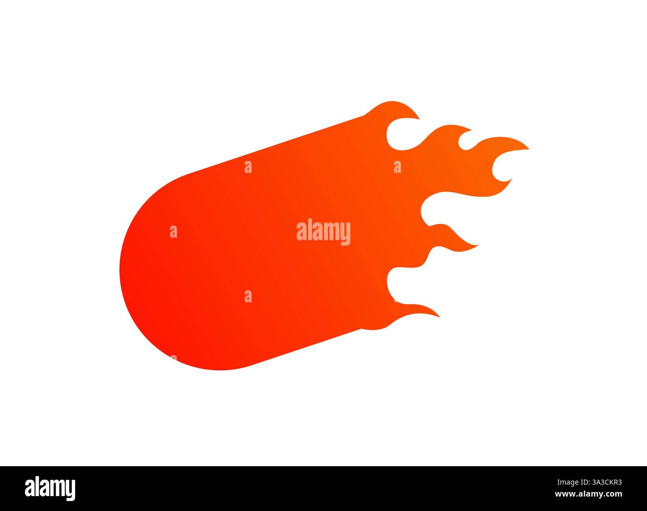 Bright red fire element with bold flames on simple clean white ...