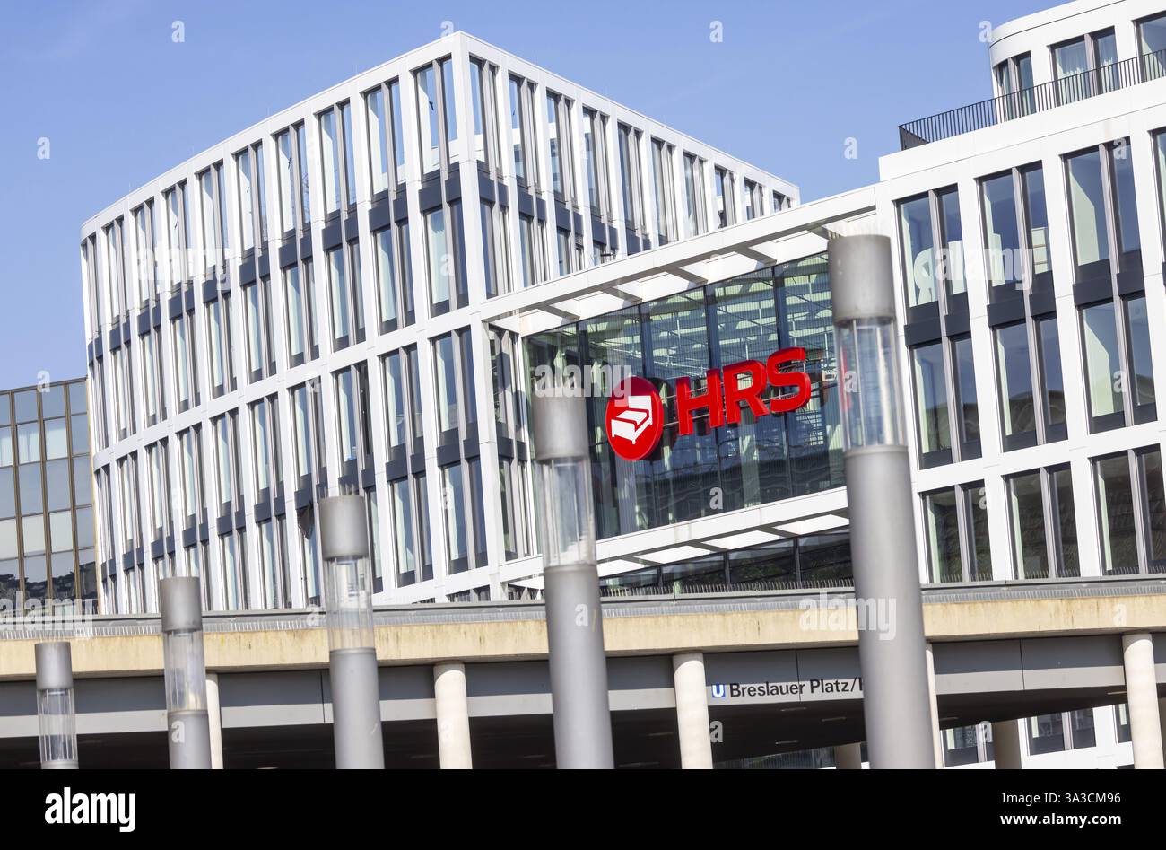 Office building with the HRS logo. Headquarters of the international ...