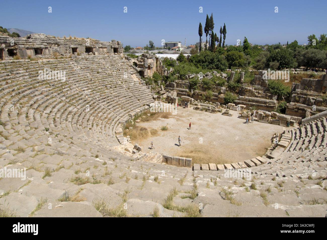 Overview photo of historic originally Greek later Roman amphitheatre ...