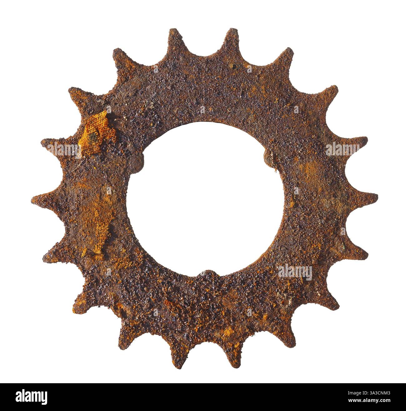 Very rusted vintage gearwheel isloated on white background Stock Photo ...