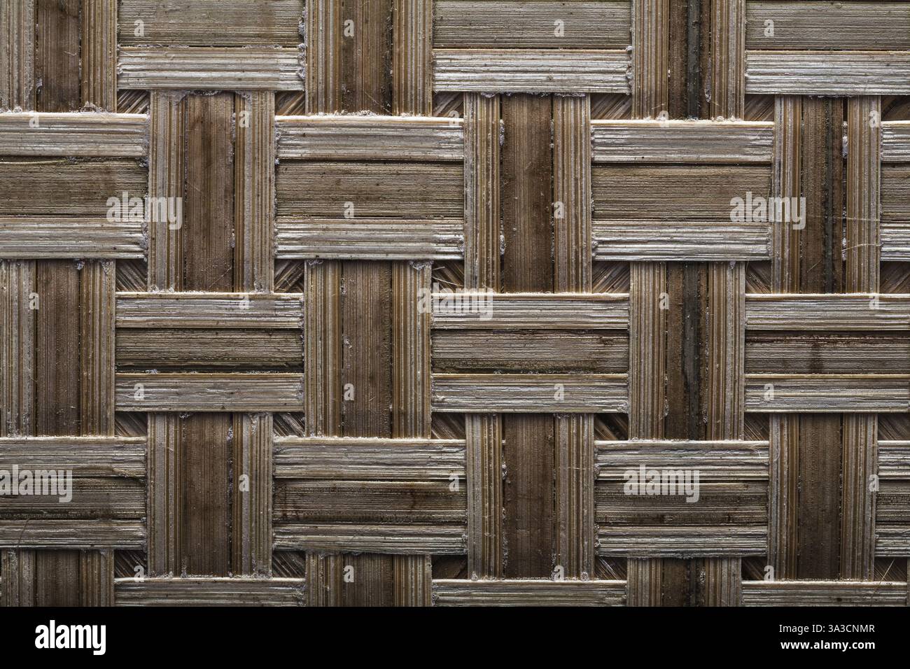 Wooden crisscross wicker matting horizontal version Stock Photo - Alamy