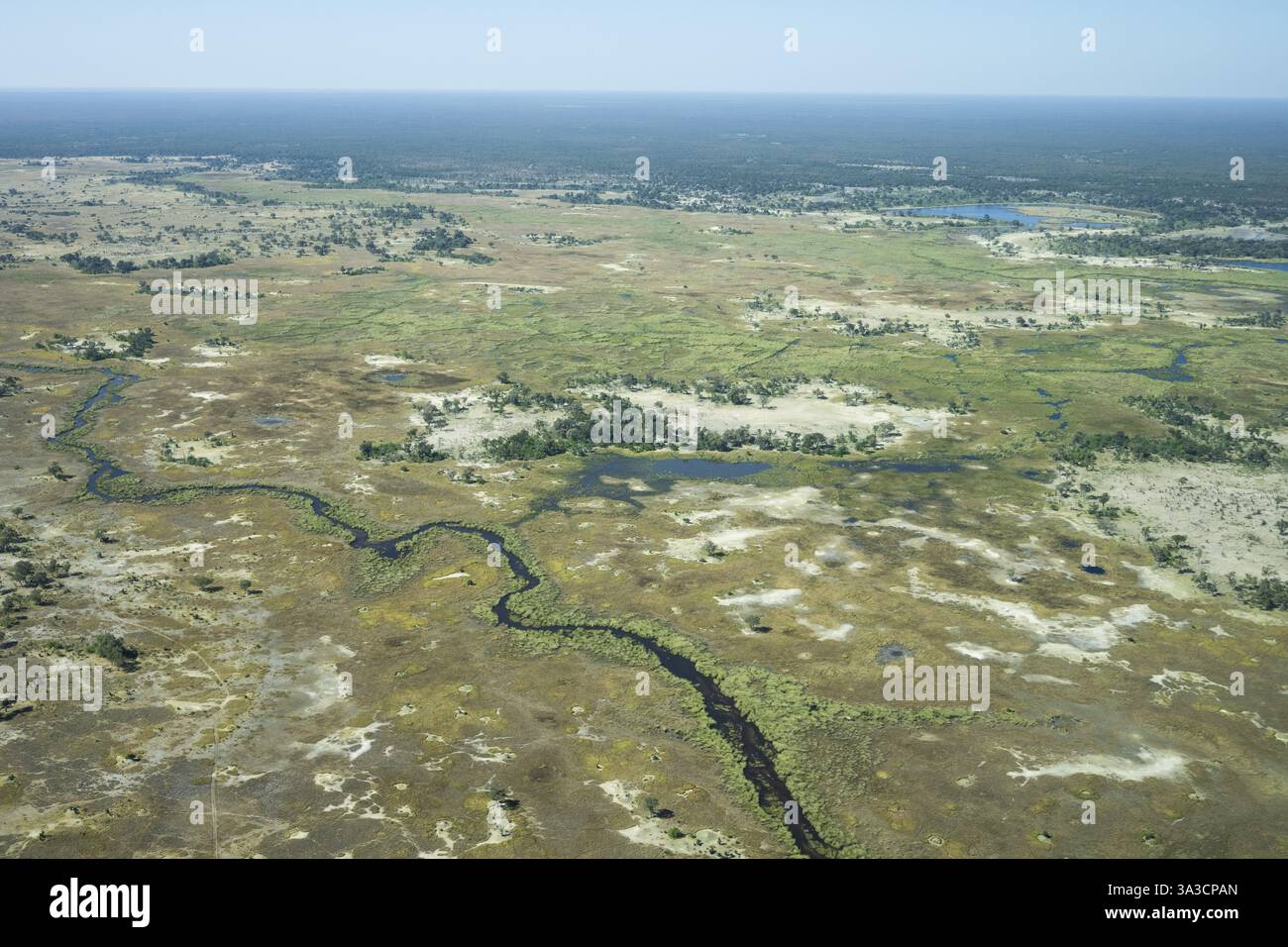 Okavango Delta aerial view, Moremi Game Reserve, Okavango Delta, Maun ...
