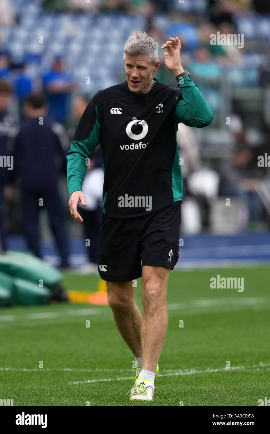 Andy Farrell, Head coach of Ireland, during the Six Nations rugby match ...