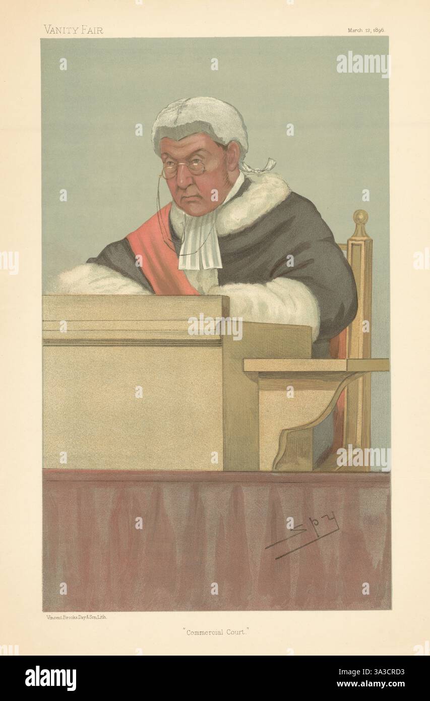 VANITY FAIR SPY CARTOON James Charles Mathew 'Commercial Court' Judge ...