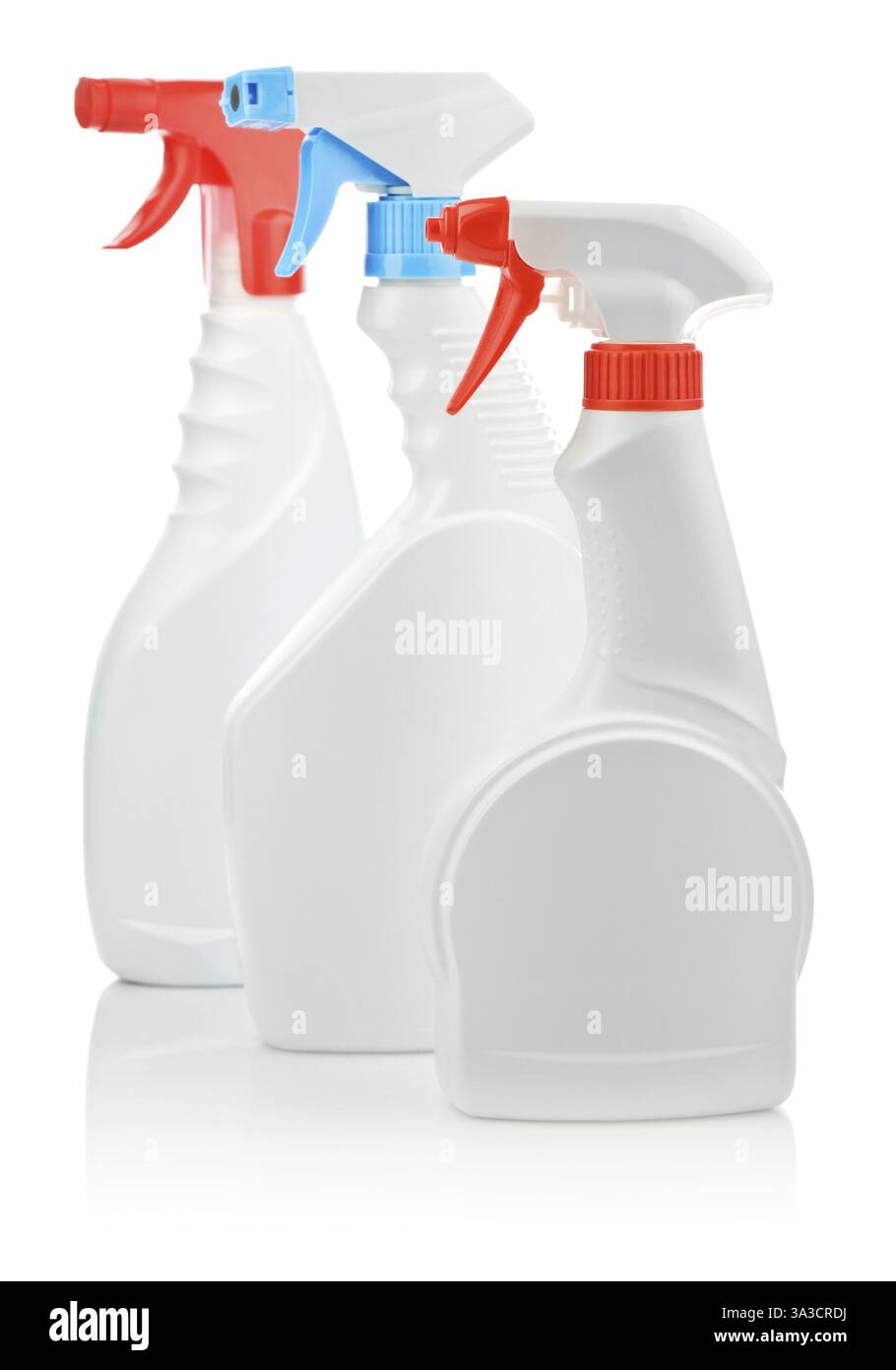 Three spray bottles Stock Photo - Alamy