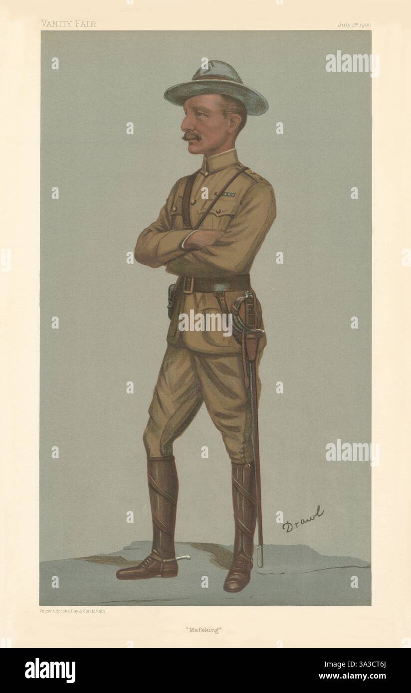 VANITY FAIR SPY CARTOON Lt-Gen Robert Baden-Powell 'Mafeking' By Drawl ...