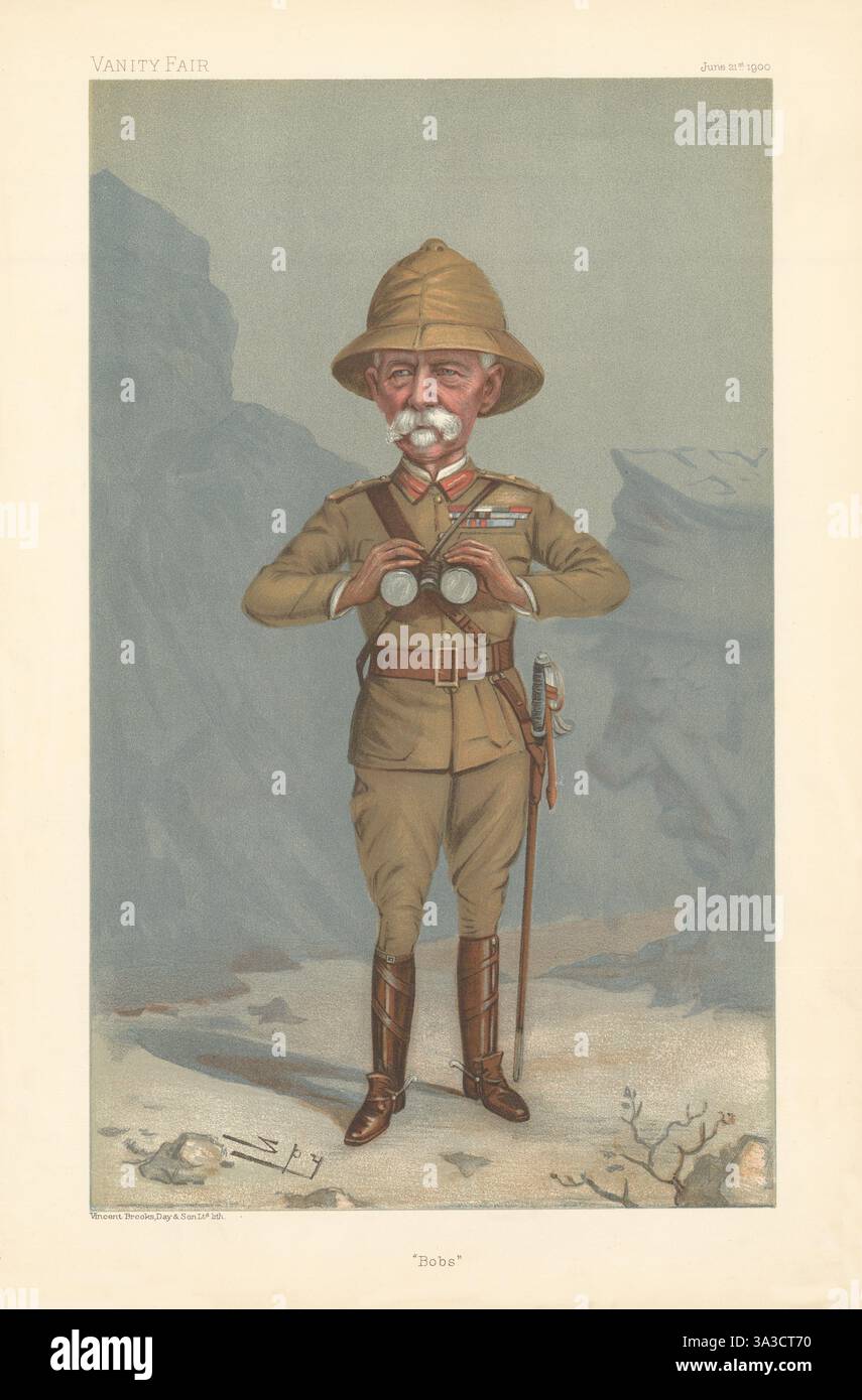 VANITY FAIR SPY CARTOON Field Marshal Frederick Sleigh Roberts 'Bobs ...