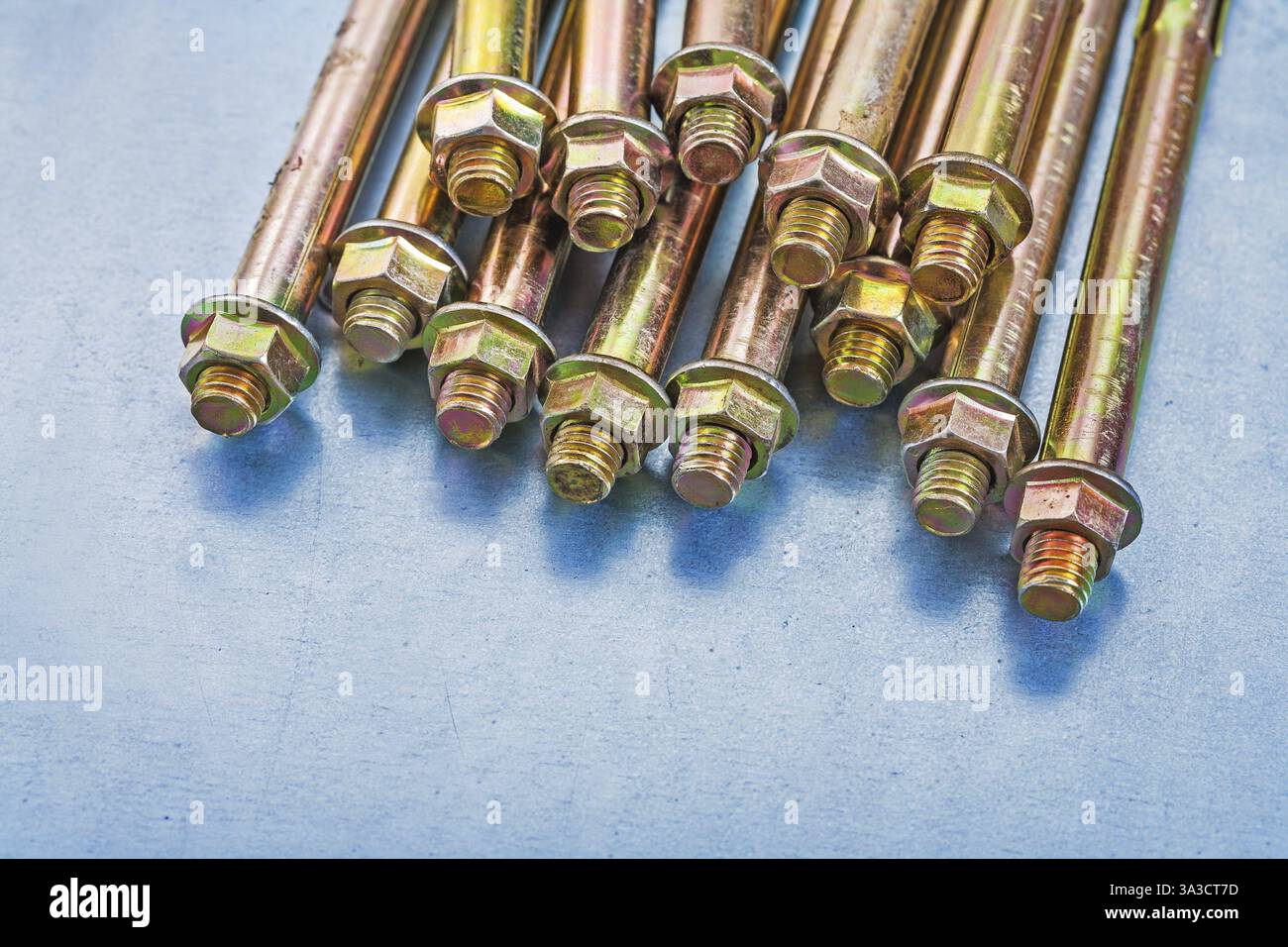 Variation of anchor bolts for concrete walls and nuts on metallic ...