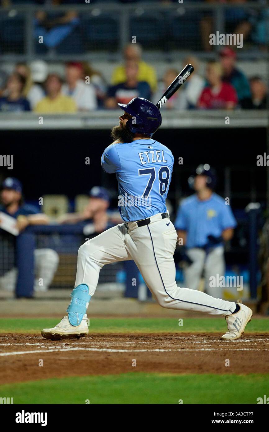 Tampa Bay Rays Matthew Etzel (78) at bat during an MLB Spring Breakout ...