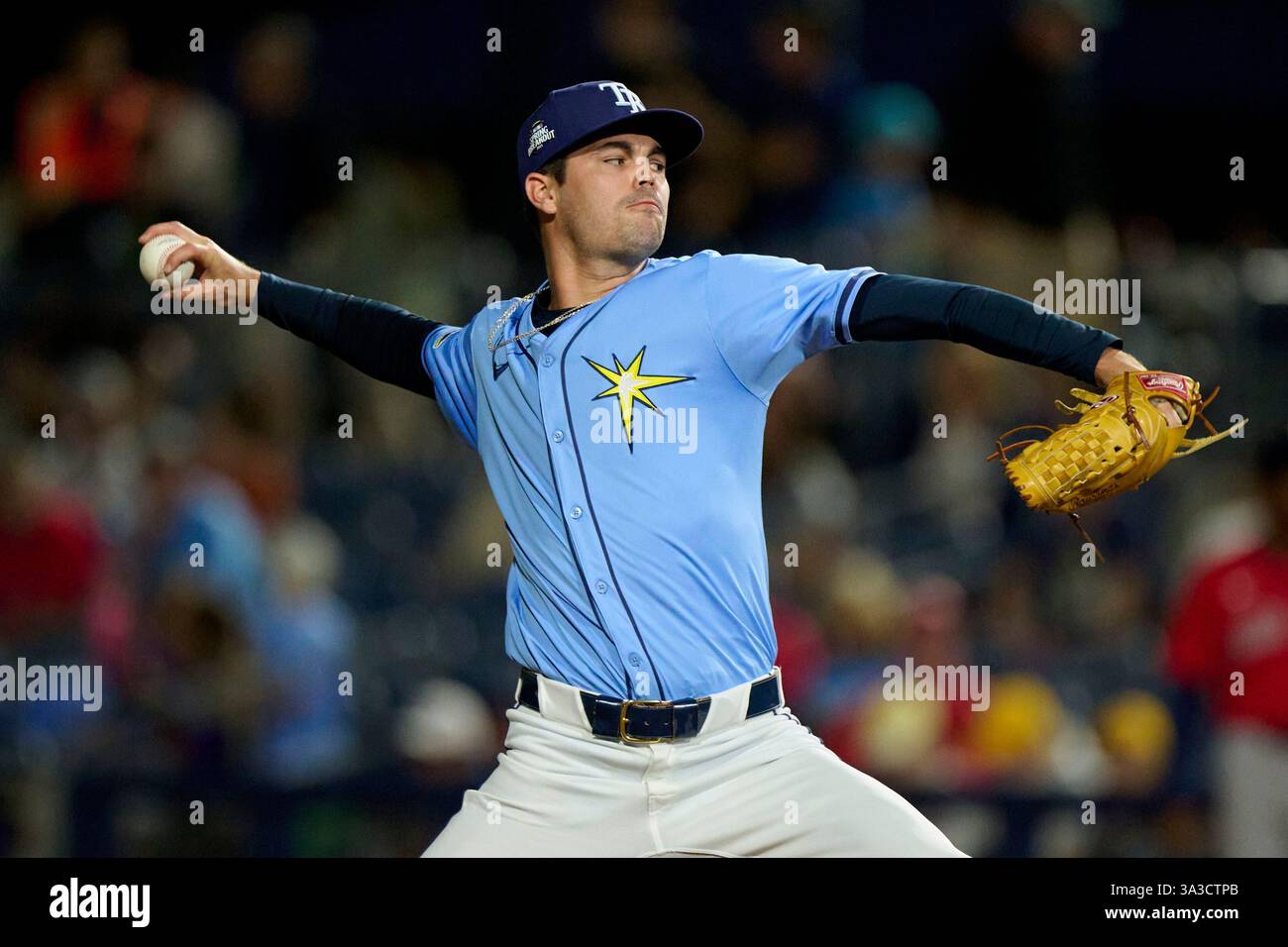Tampa Bay Rays pitcher JJ Goss (18) during an MLB Spring Breakout game ...