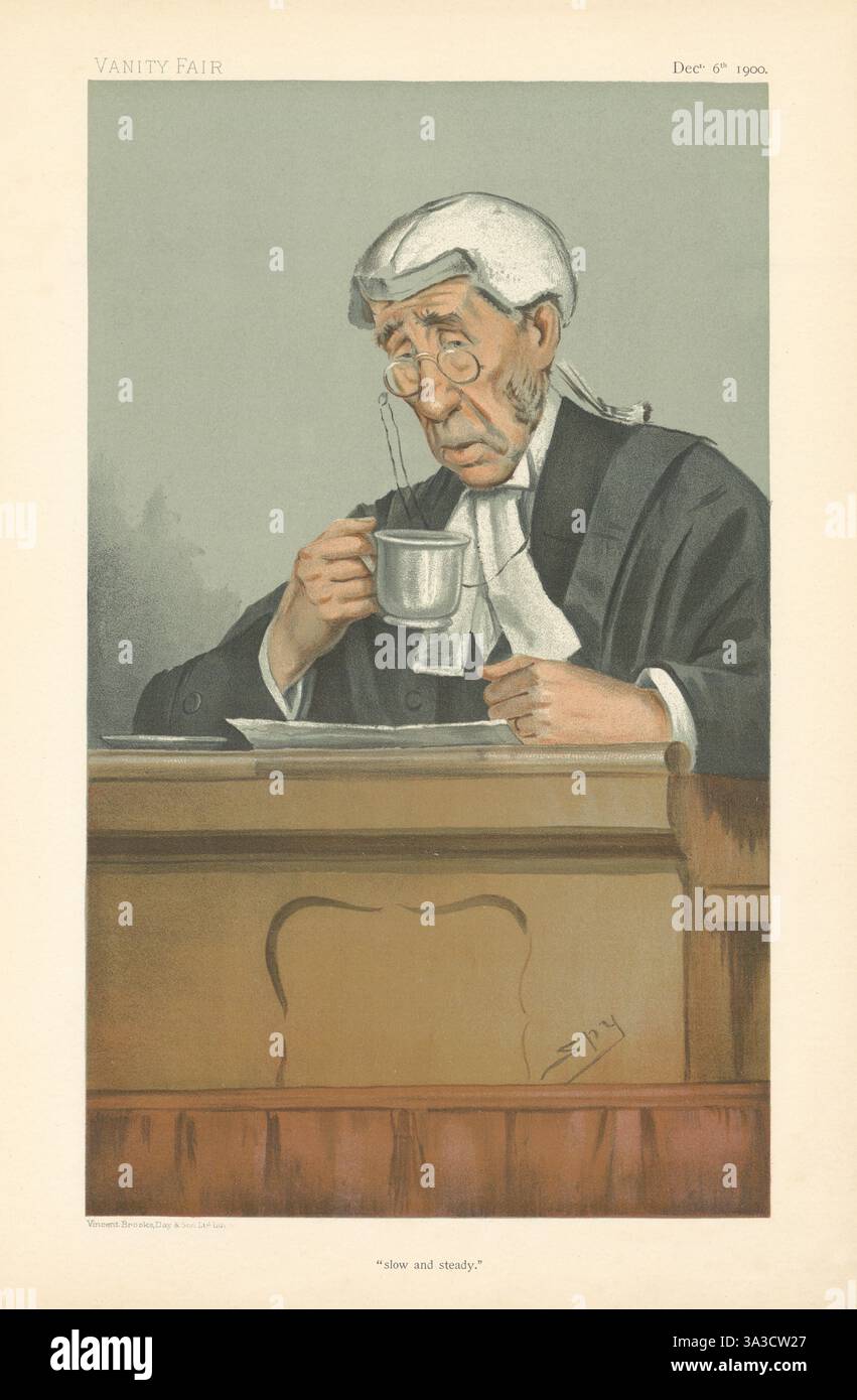 VANITY FAIR SPY CARTOON Justice Gainsford Bruce 'slow & steady' Judge ...