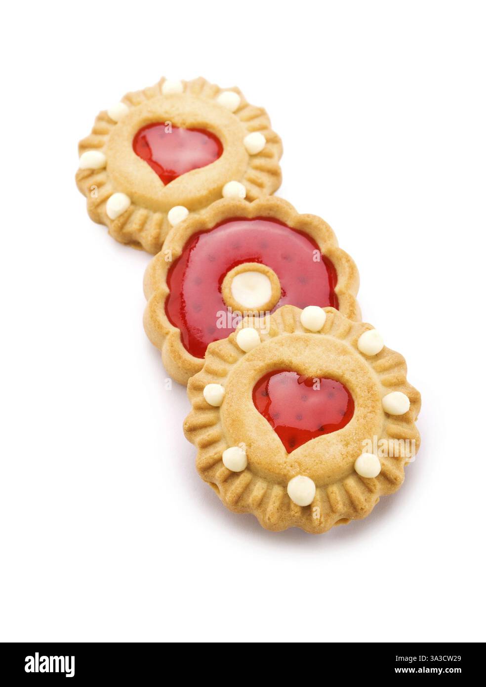 Three cookies isolated Stock Photo - Alamy