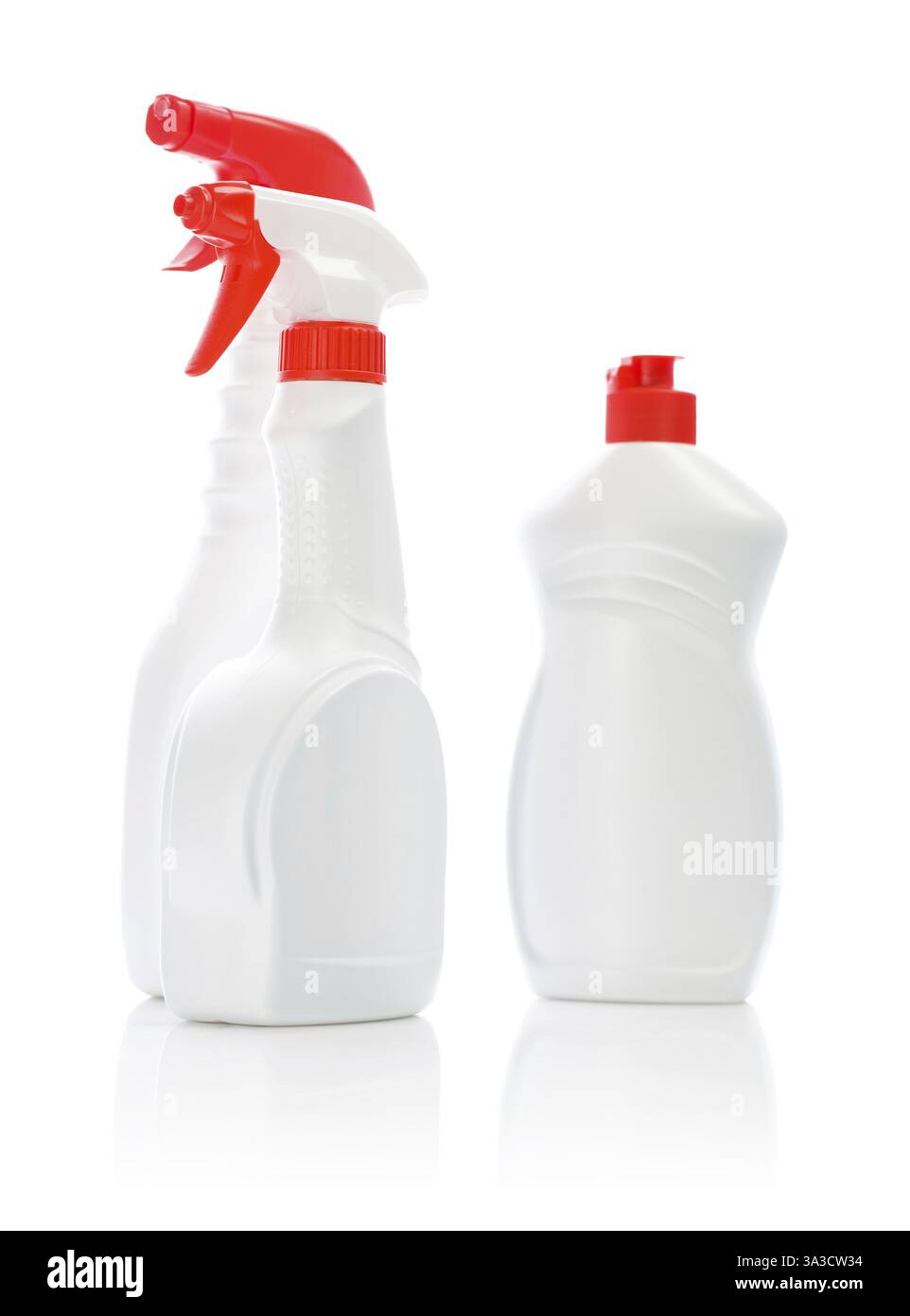 Three isolated white cleaners Stock Photo - Alamy