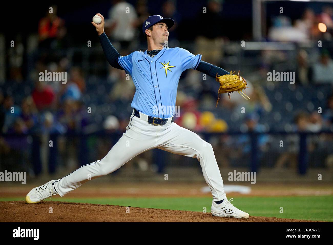 Tampa Bay Rays pitcher JJ Goss (18) during an MLB Spring Breakout game ...