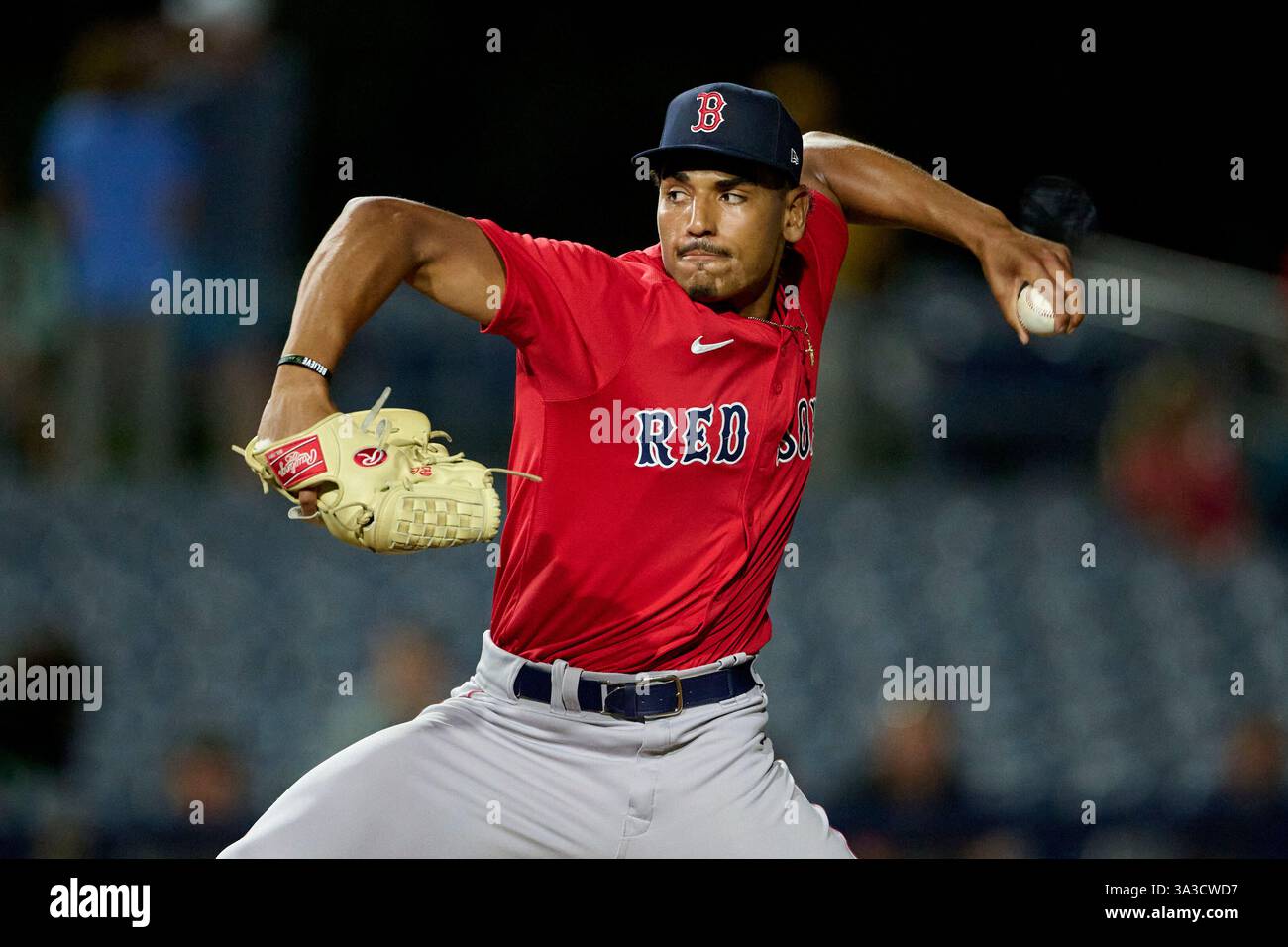 Boston Red Sox pitcher Brandon Clarke (91) during an MLB Spring ...