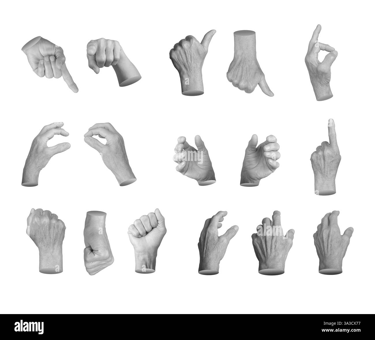 Mature woman fist up isolated hi-res stock photography and images - Alamy