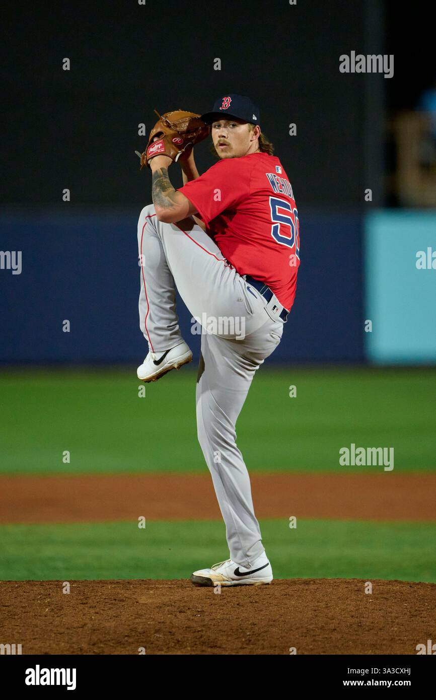 Boston Red Sox pitcher Blake Wehunt (50) during an MLB Spring Breakout ...