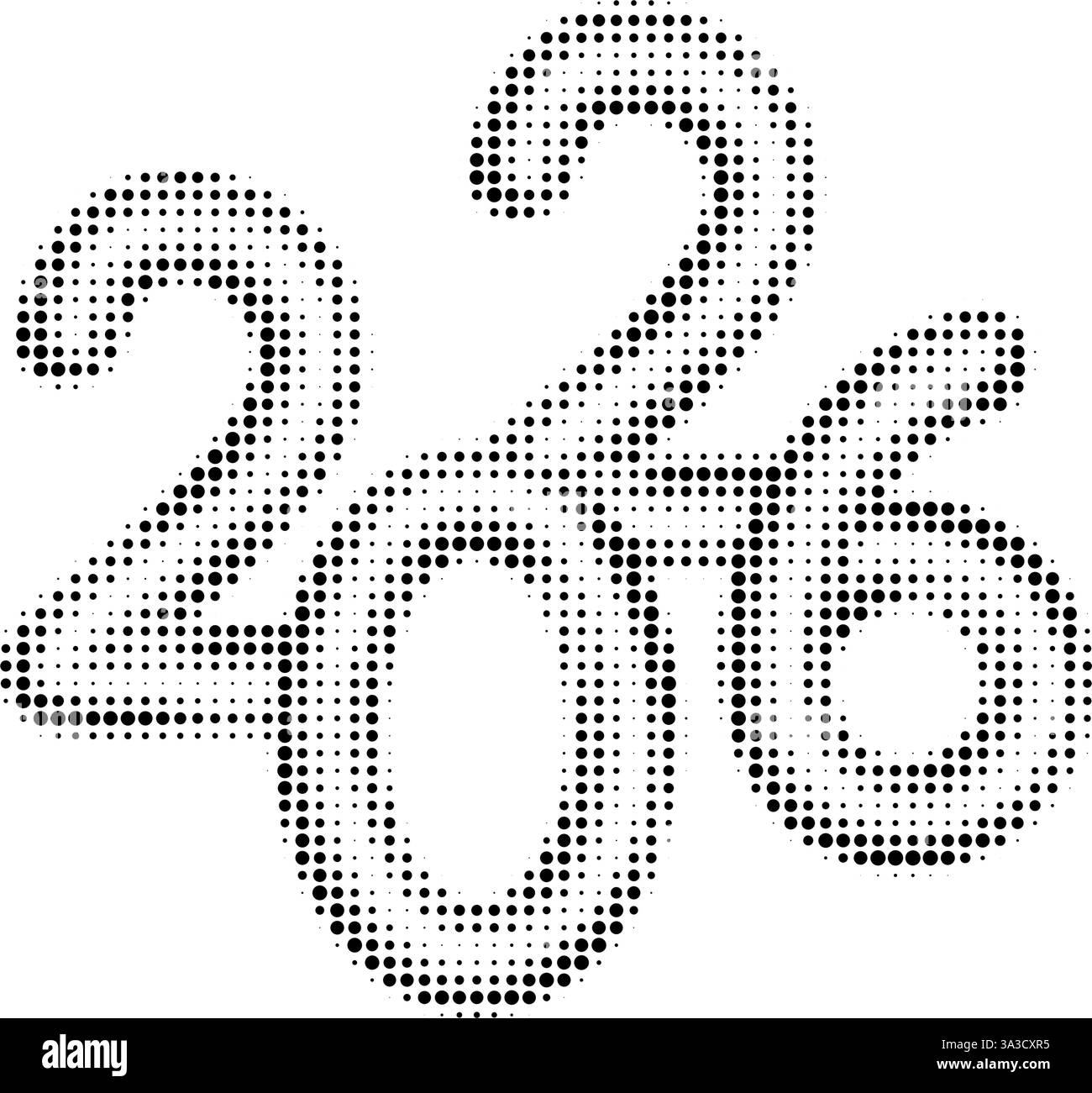 . new year 2026 number vector illustration isolated on white background ...