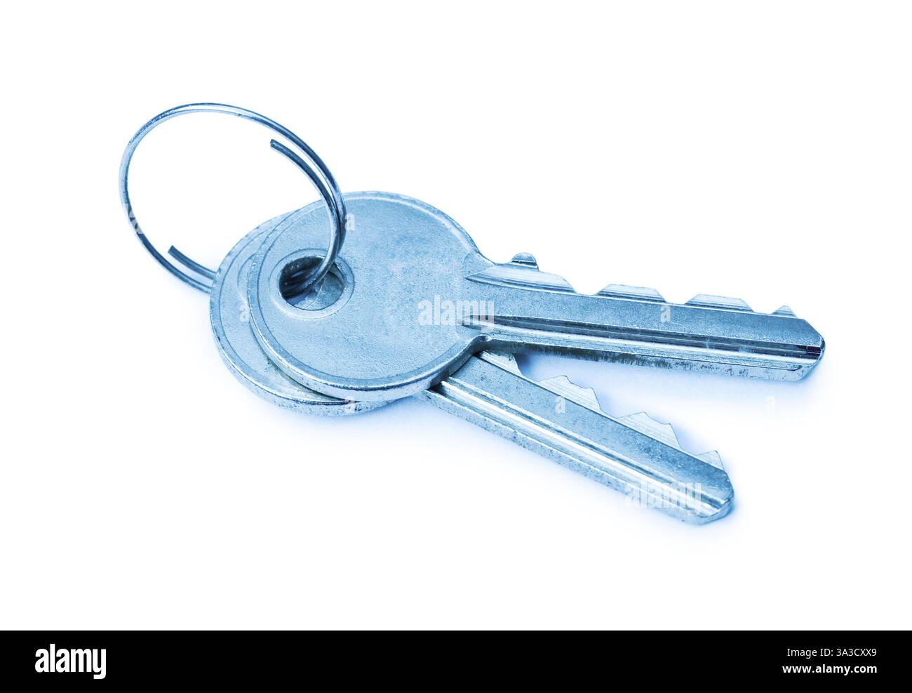 Blue background two keys hi-res stock photography and images - Alamy