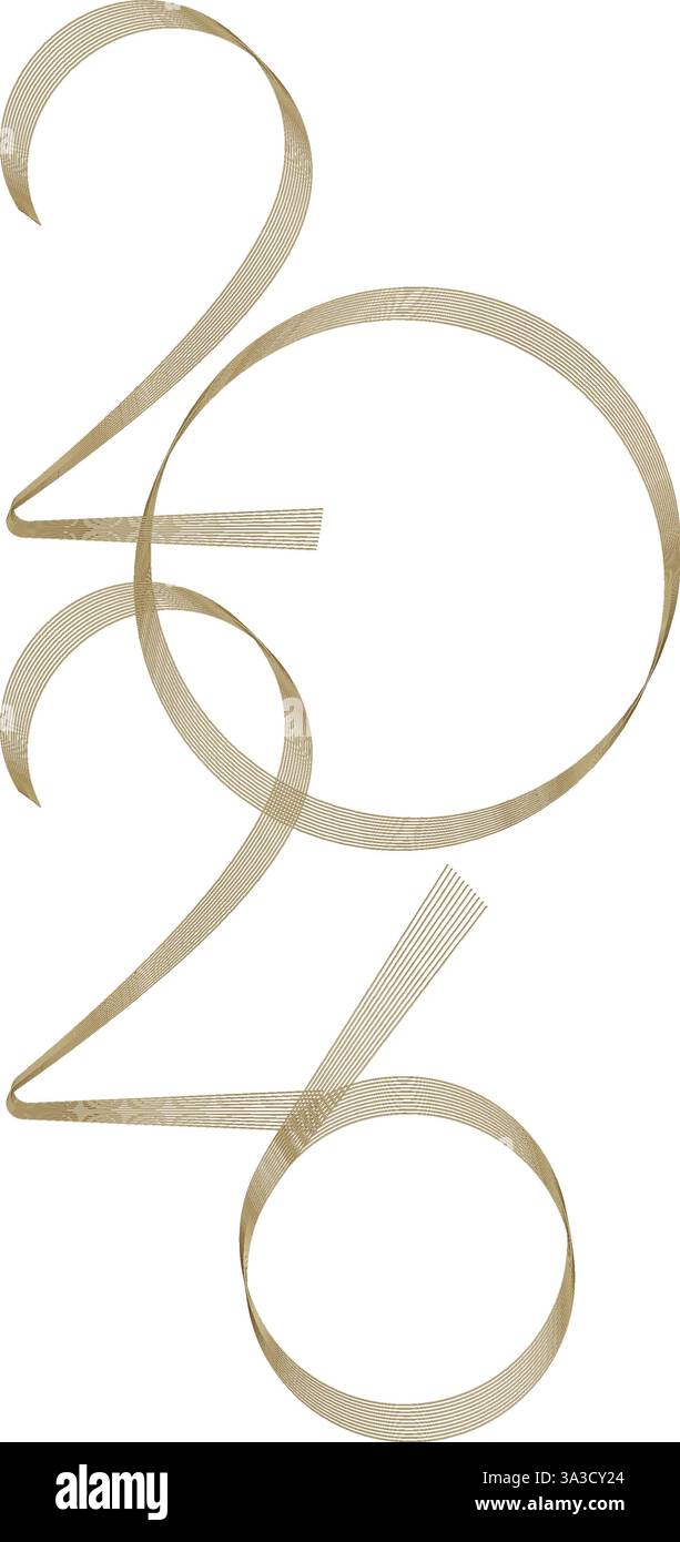 . new year 2026 number vector illustration isolated on white background ...