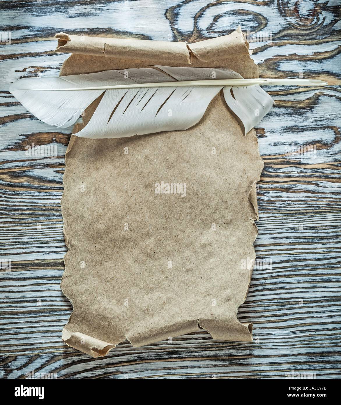 Plume vintage paper sheet hi-res stock photography and images - Alamy