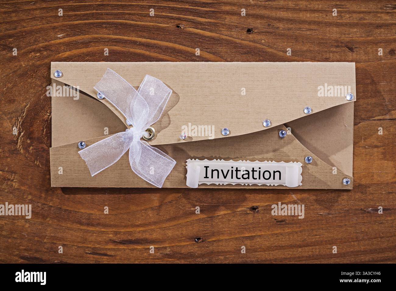 Vintage invitation envelope Stock Photo - Alamy