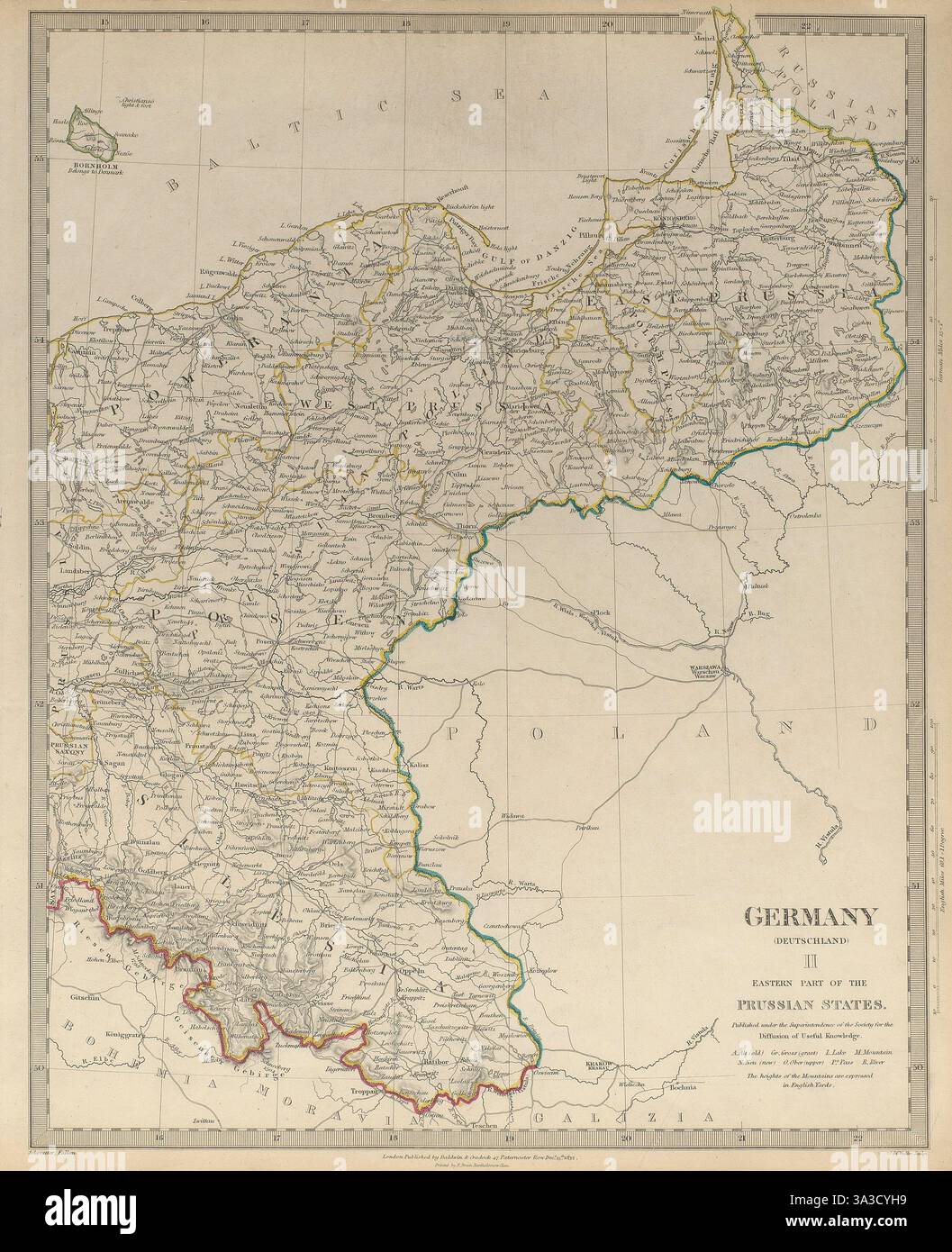 GERMANY DEUTSCHLAND.Eastern Prussian States.Silesia;Pomerania.SDUK 1844 ...