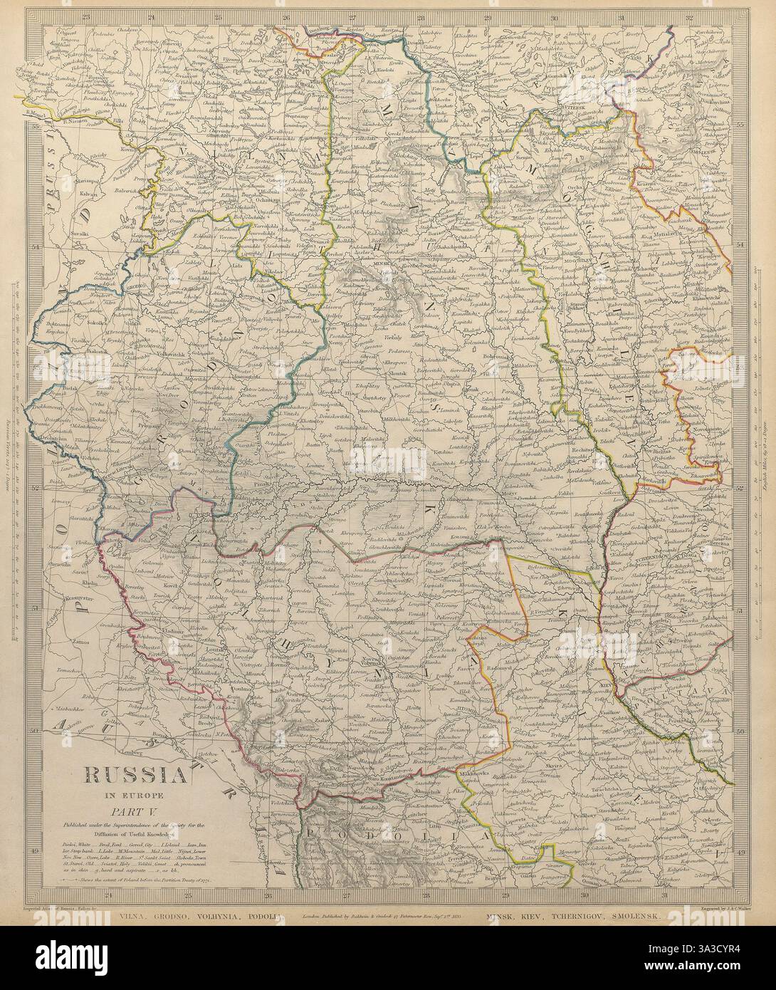 EASTERN EUROPE.Vilna Grodno Volhynia Podoiva Minsk Kiev Smolensk.SDUK ...