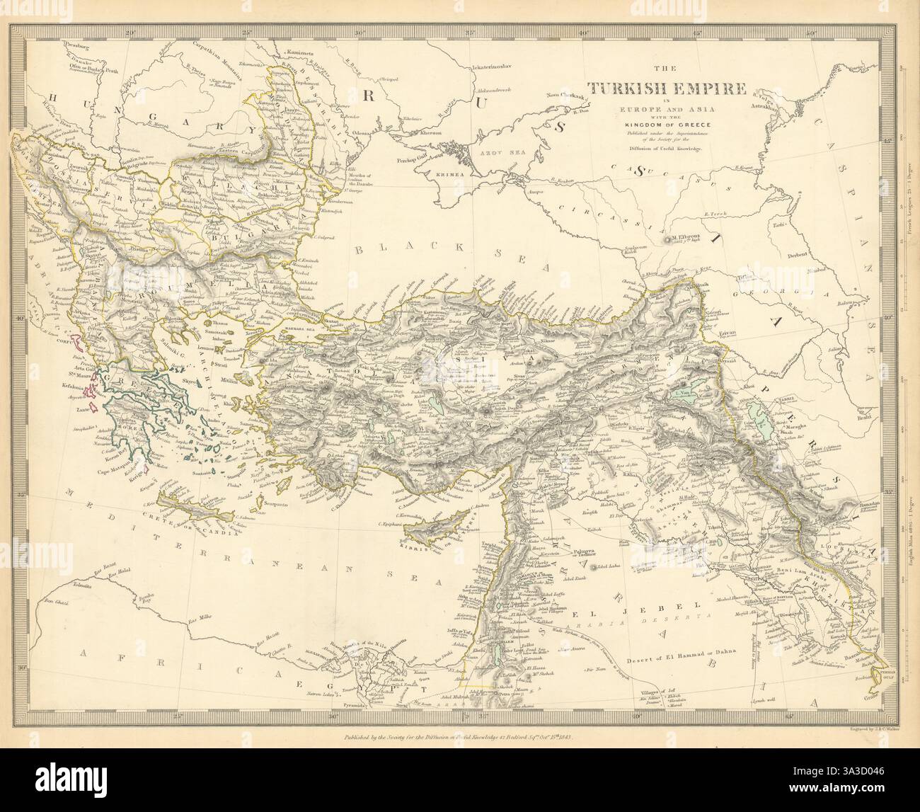 OTTOMAN EMPIRE in Europe & Asia. Greece. British Ionian Islands. SDUK ...