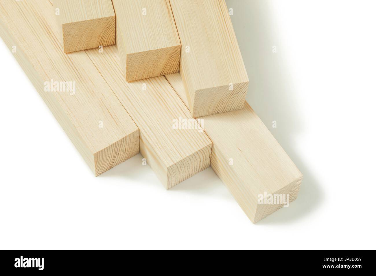 Wooden timber isolated square wooden beams stack Stock Photo - Alamy
