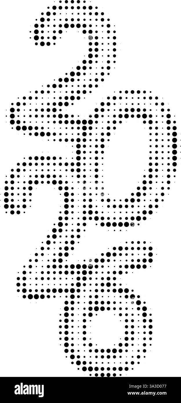 . new year 2026 number vector illustration isolated on white background ...