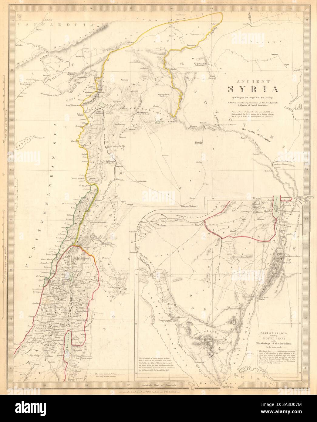 ANCIENT SYRIA. Levant; Sinai.wanderings of the Israelites. SDUK 1844 ...