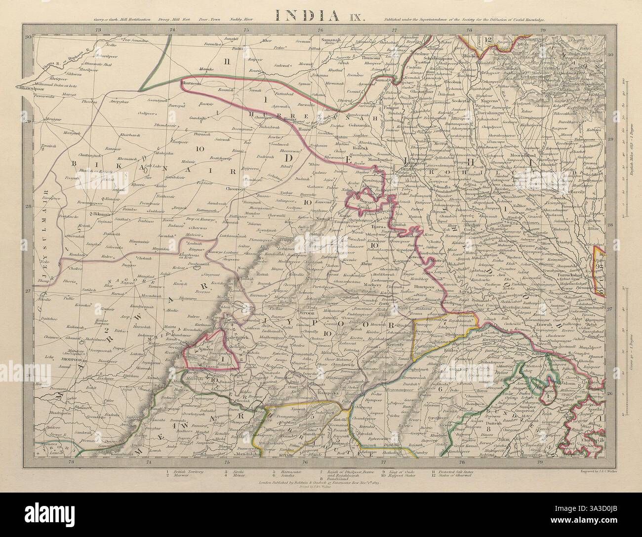 RAJASTHAN. India. Delhi Jaipur Marwar Bikaner Mewar Bundelkhand. SDUK ...