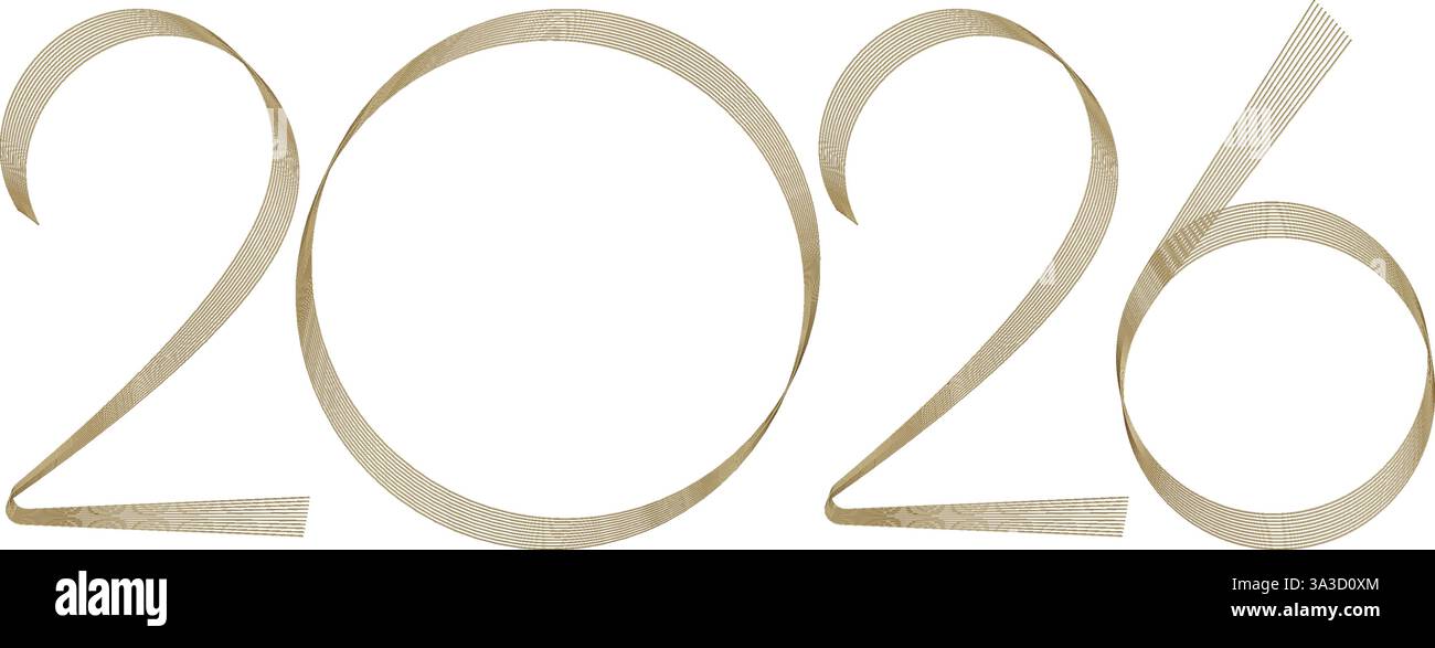 . new year 2026 number vector illustration isolated on white background ...