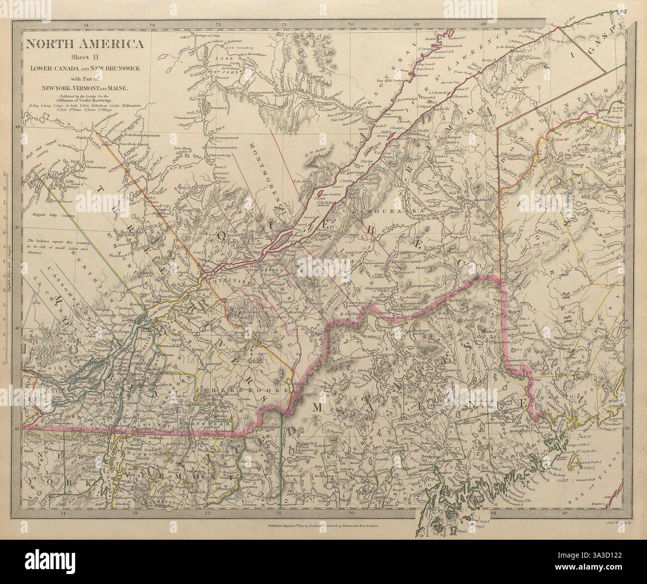 QUEBEC. Québec. Canada.Montreal.Three Rivers.Maine.New Brunswick.SDUK ...