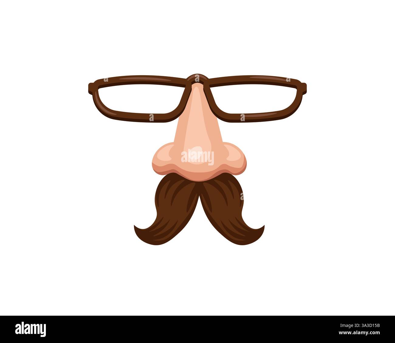 Cartoon disguise with glasses mustache and nose for costume parties or ...