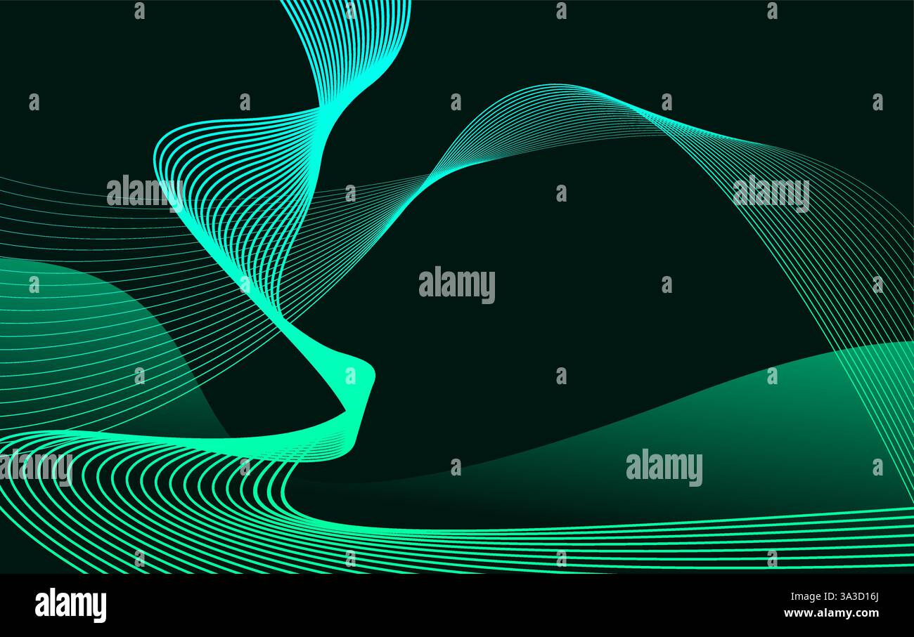 Moving light green glowing lines hi-res stock photography and images ...